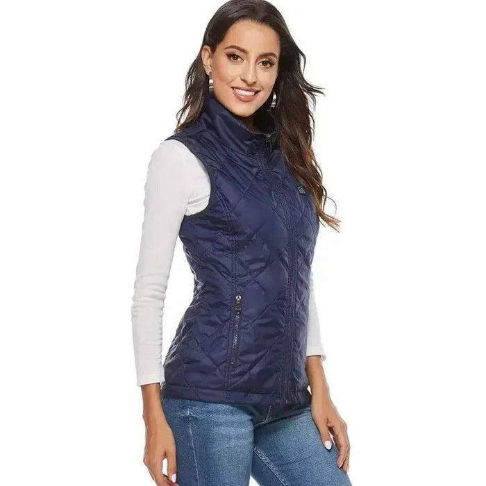 Dame Varmekode: 9-Soners Vest med Justerbar Varme